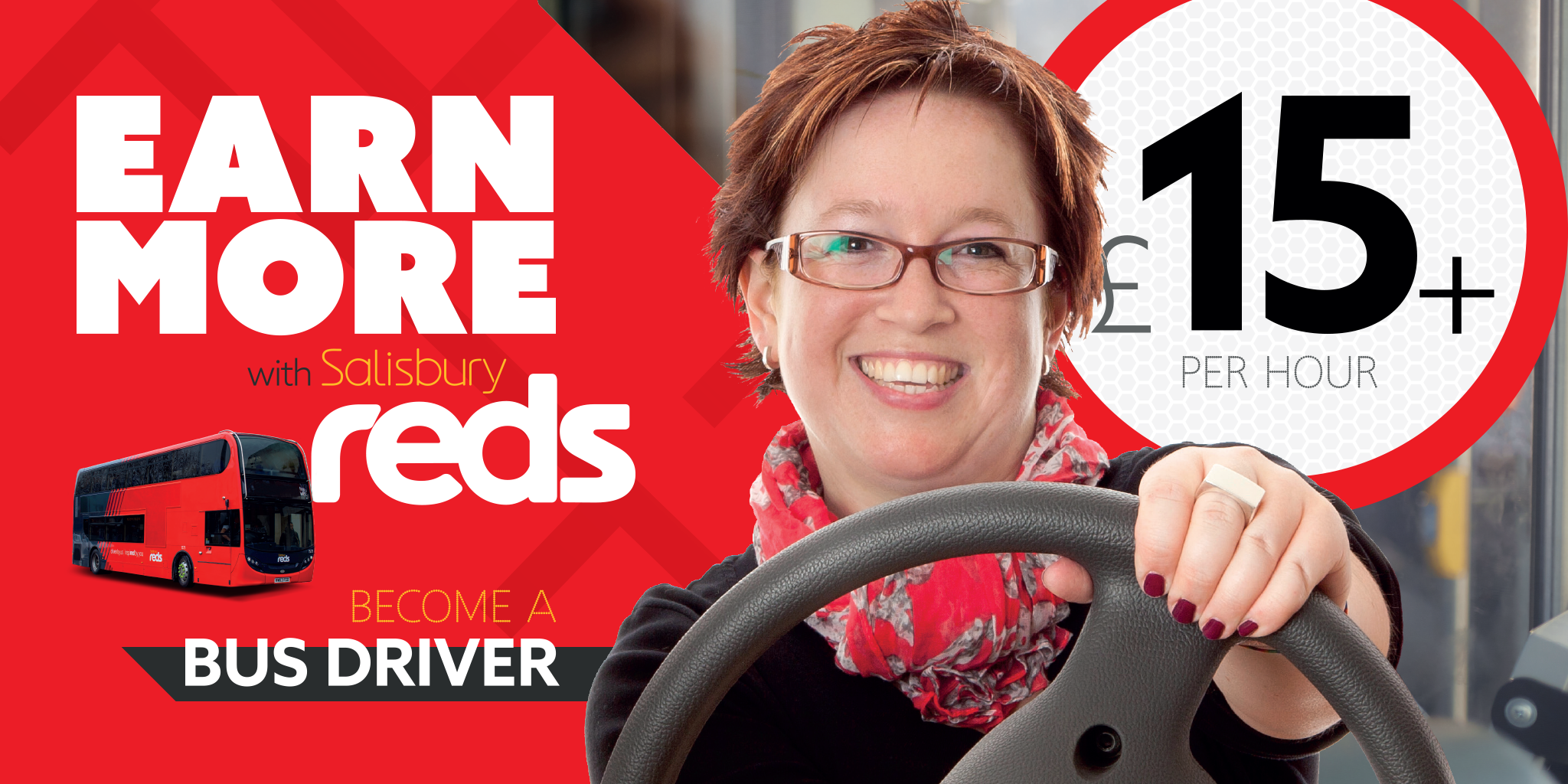 Bus Drivers earn £15+ per hour - Salisbury Reds