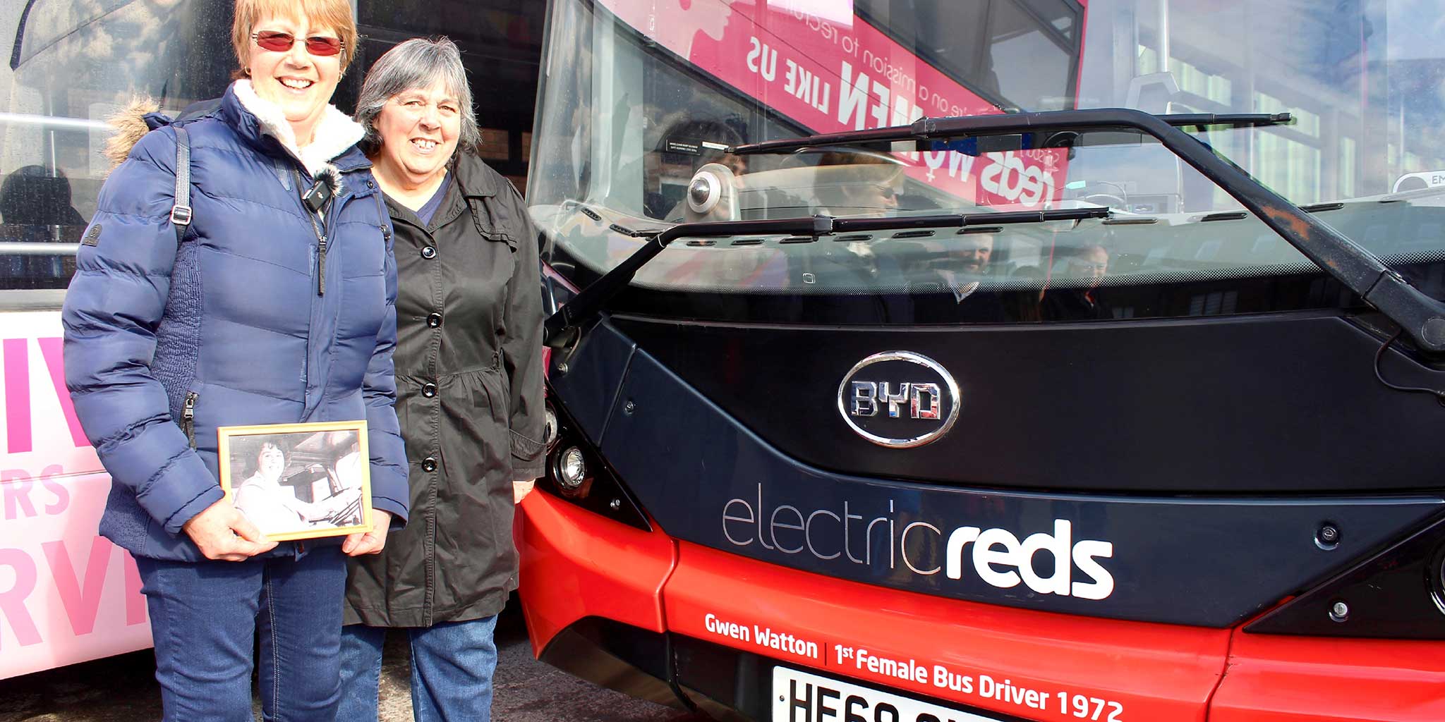 Celebrating the first female bus driver in Salisbury - Salisbury Reds